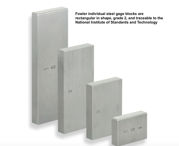 Fowler 53-675-140 Individual Rectangular Steel Gage Block, Size .137 ...