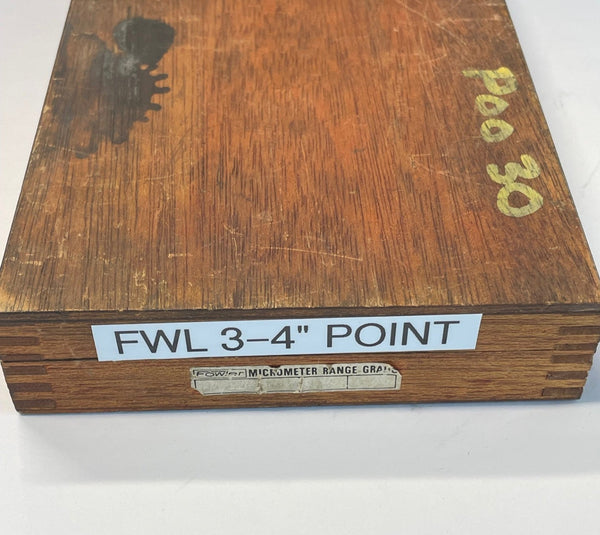 Fowler Japan Point Micrometer, 3-4" Range. .001" Graduation *USED/RECO ...