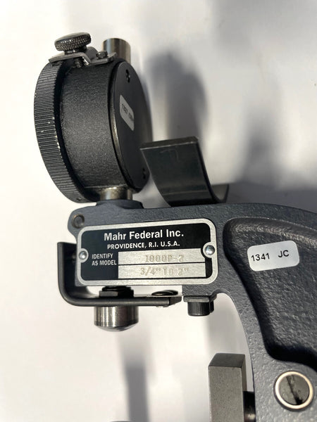 Mahr Federal 1000P-2 Dial Snap Gage, 3/4-2" Range, with IDS-179 Indica ...