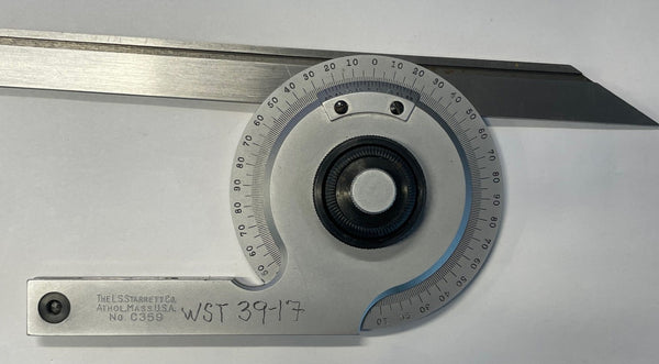 Starrett C359Z Precision Universal Bevel Vernier Protractor, Graduatio ...
