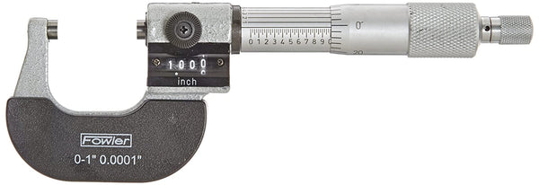 Fowler 52-224-001-0 Rolling Digital OD Micrometer, 0-1" Range, .0001 ...
